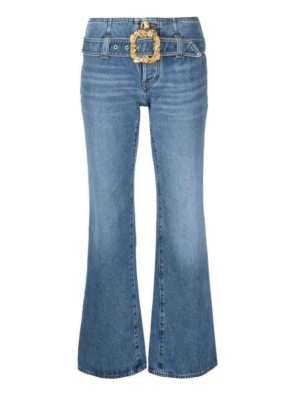 CORMIO Cropped Bootcut Jeans - Blue