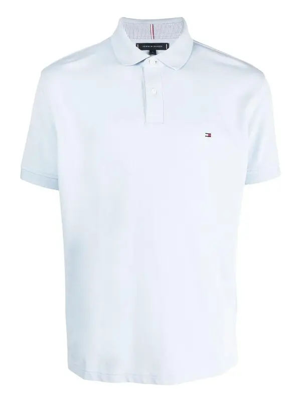 Tommy Hilfiger Logo-patch Polo Shirt - Blue