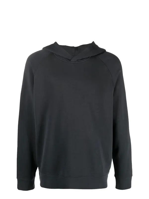 Vince Cotton Popover Hoodie - Black