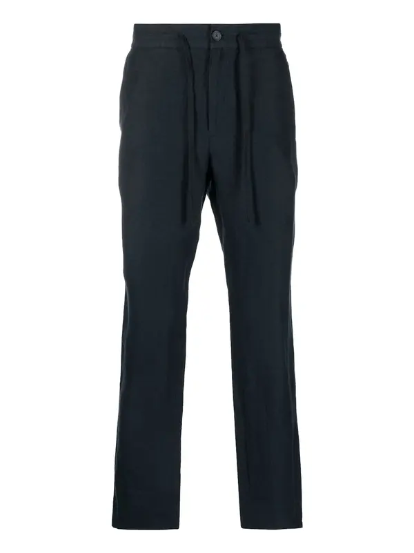 Vince Drawstring-waist Straight-leg Trousers - Blue