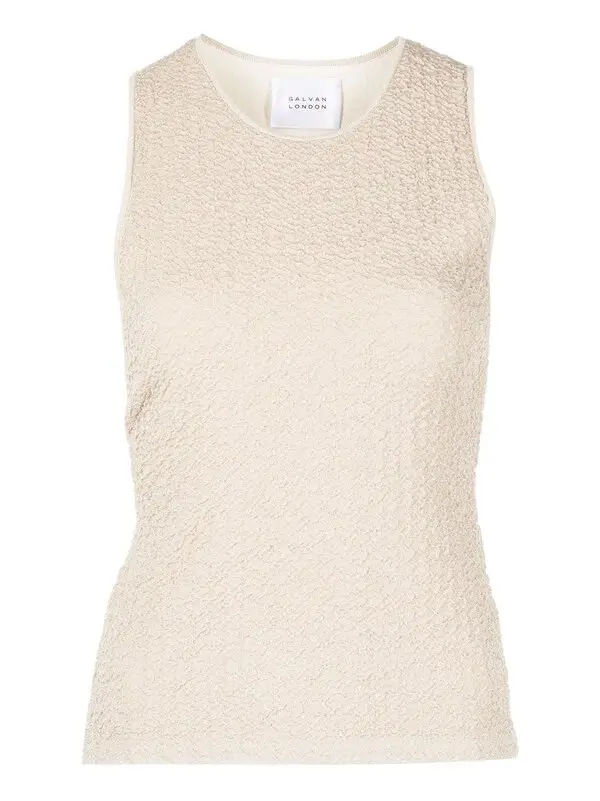 Galvan Selene Sleeveless Top - Neutrals