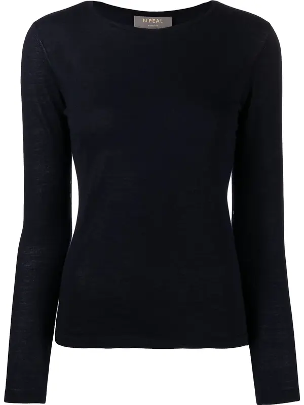 N.peal Long-sleeve Cashmere Jumper - Blue