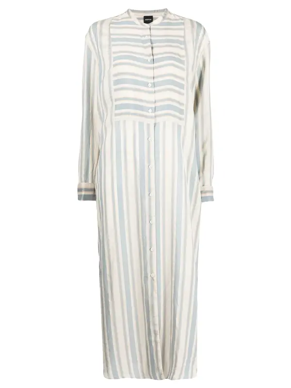 Aspesi Stripe-print Shirt Dress - Blue