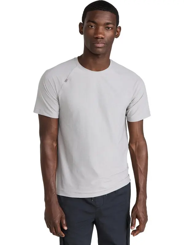 RHONE Reign Short Sleeve Tee - Light Grey Heather