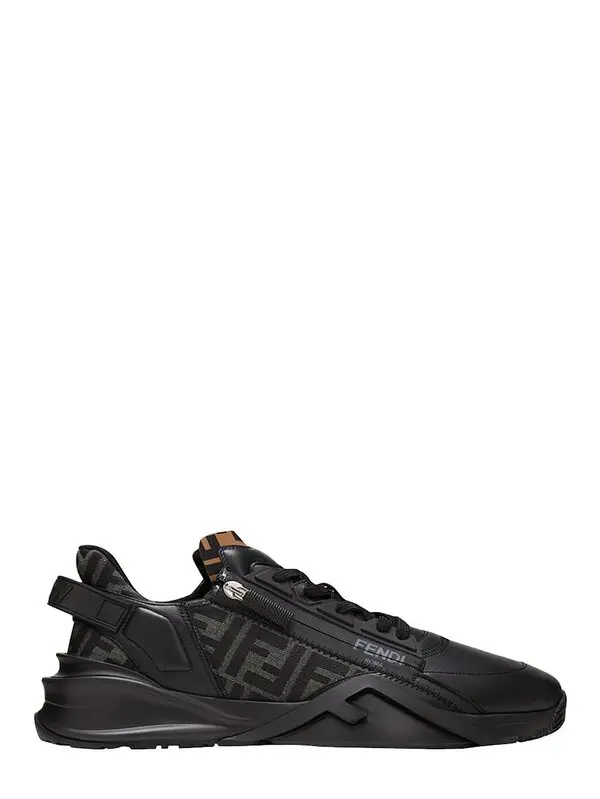Fendi Ff Flow Mid-top Sneakers - Black