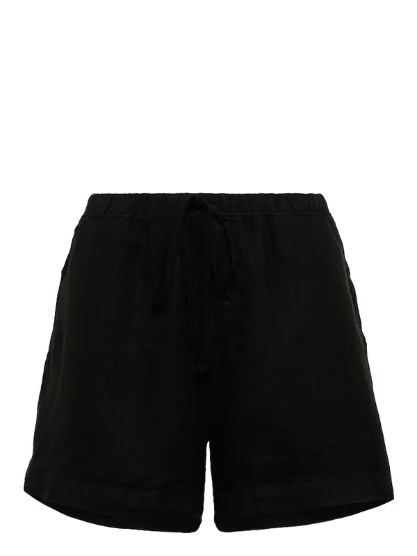 Velvet By Graham & Spencer Tammy Linen Shorts - Black