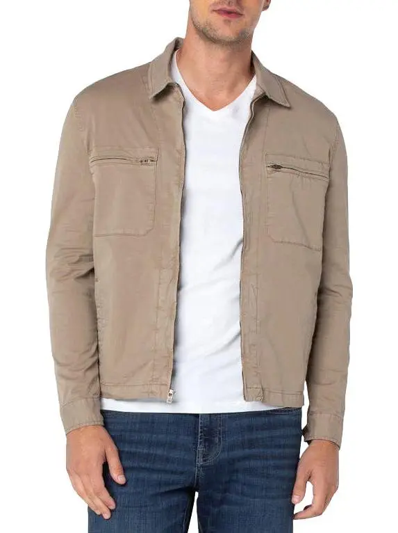 LIVERPOOL Zipper Shirt Jacket - Warm Khaki