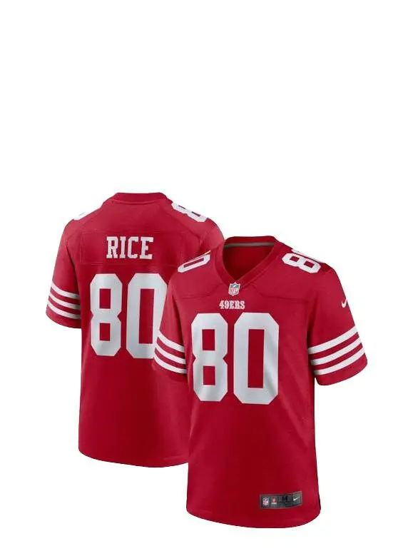 Nike Jerry Rice San Francisco 49ers Retired Team Player Game Jersey - Scarlet