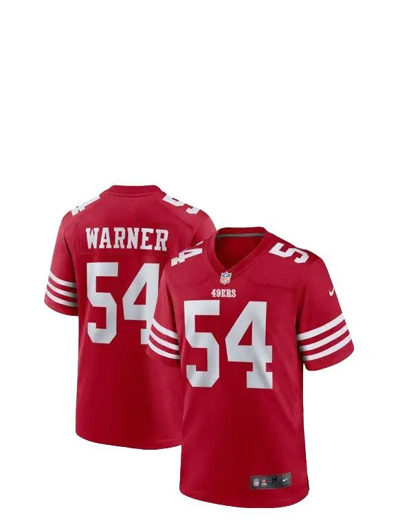 Nike San Francisco 49ers Fred Warner Player Game Jersey - Scarlet
