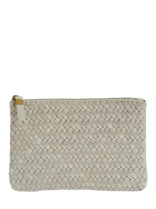 Madewell Woven Leather Pouch - Ashen Sage