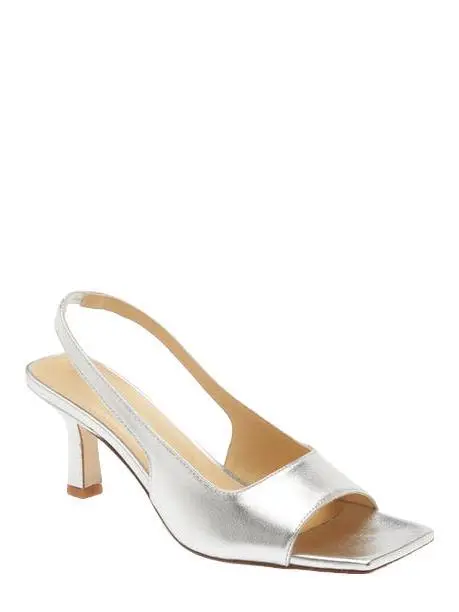 AeydĒ Juno Slingback Sandal - Laminated Silver