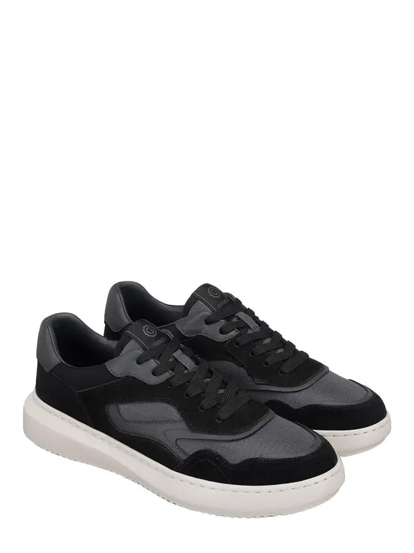 Greats Wythe Leather Paneled Sneakers - Nero