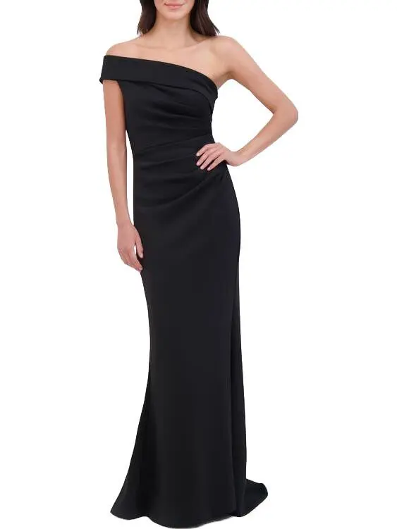 Eliza J Off-the-shoulder Fit & Flare Gown - Black