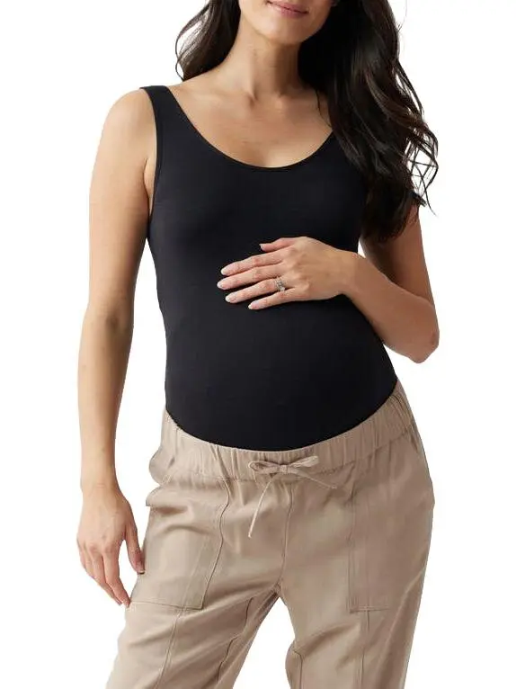 INGRID & ISABEL Cooling Maternity Bodysuit - Black