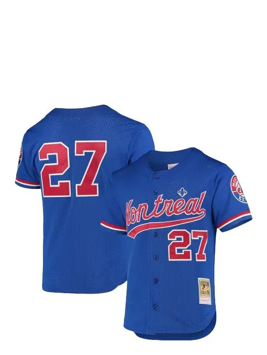 Mitchell & Ness Vladimir Guerrero Montreal Expos Cooperstown Collection Mesh Batting Practice Button-up Jersey - Blue