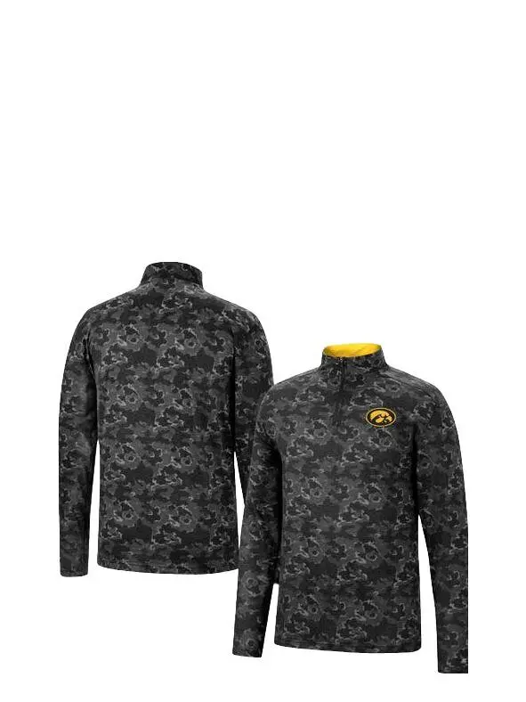 COLOSSEUM Iowa Hawkeyes Quarter-zip Jacket - Black