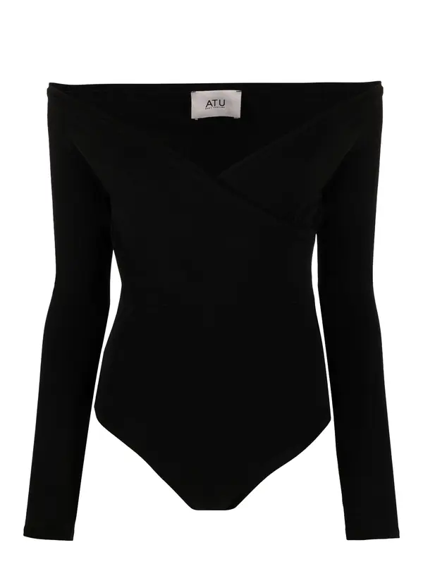 ATU BODY COUTURE Off-shoulder V-neck Body - Black