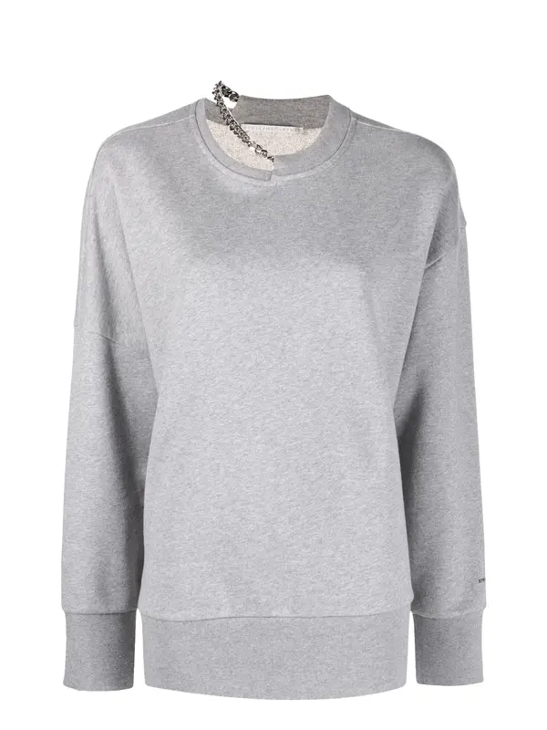 Stella McCartney Falabella Chain-embellished Sweatshirt - Grey