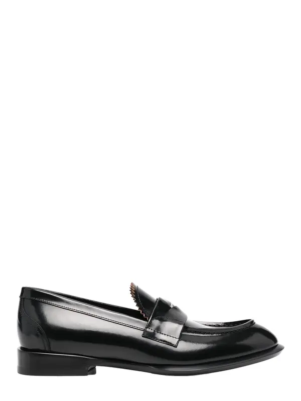 Alexander McQueen Coin-embellished Penny Loafers - Black