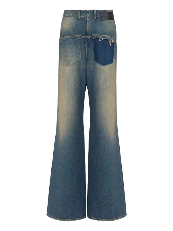 Balmain High-rise Flared Jeans - Blue