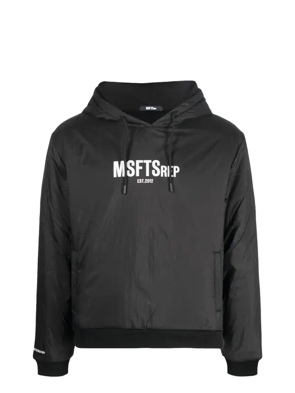 MSFTS Logo-print Detail Hoodie - Black