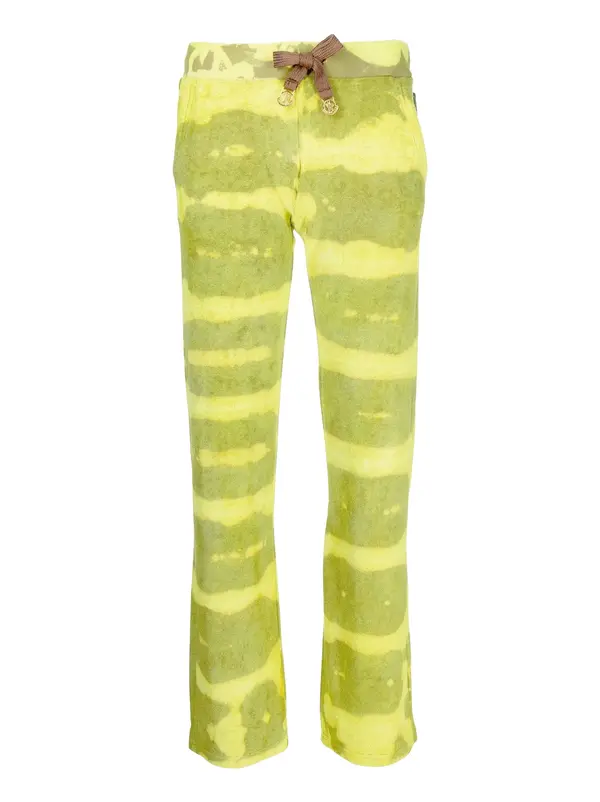 STAIN SHADE Tie-dye Print Track Pants - Green