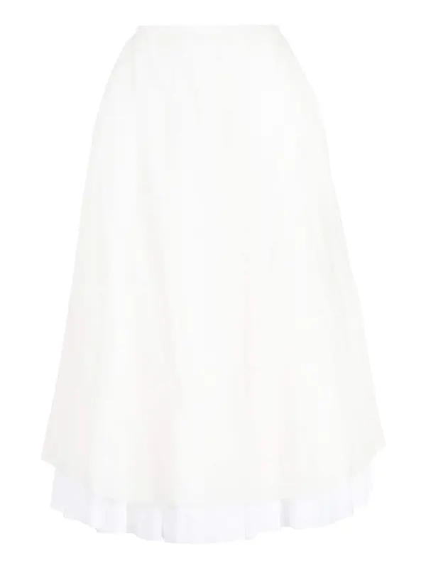 Khaite Luca A-line Midi Skirt - White