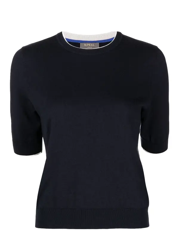 N.peal Fine Knit Cotton-cashmere Top - Black