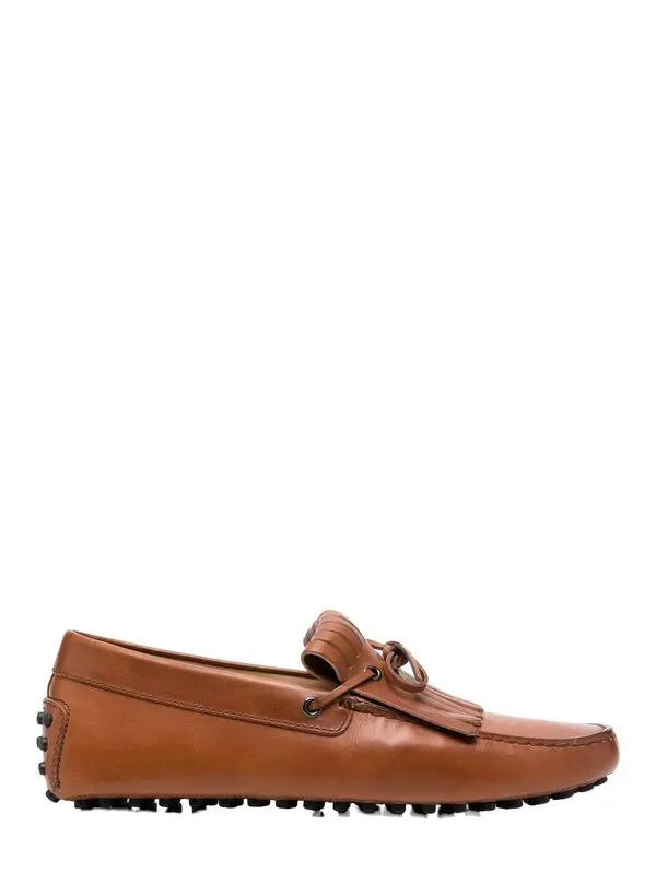 TOD'S Loafers With Fringe Detail - Brown