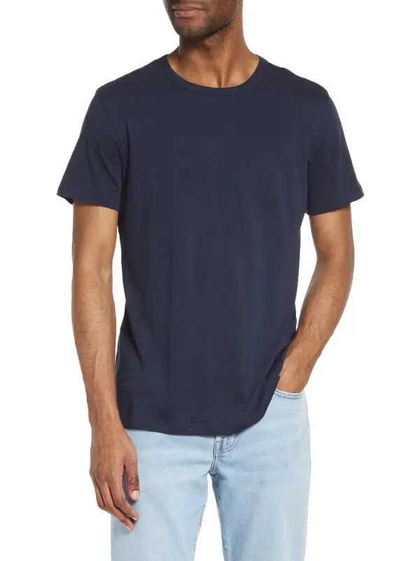 7 For All Mankind Feather Weight Crewneck T-shirt - Navy