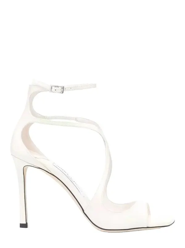 JIMMY CHOO Azia 95mm Square-toe Sandals - White