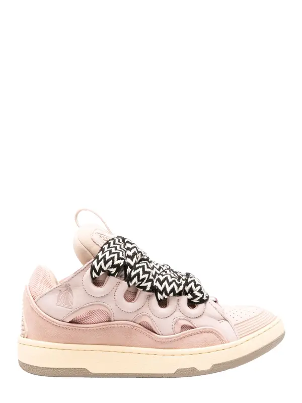 LANVIN Curb Lace-up Sneakers - Pink