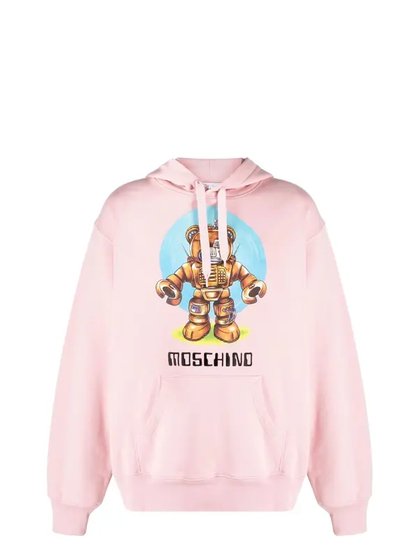 Moschino Teddy Bear-print Hoodie - Pink