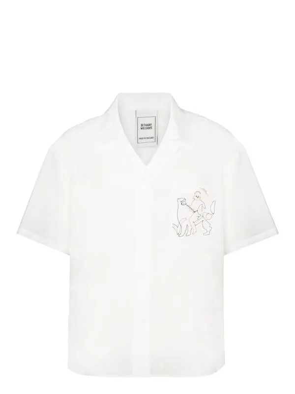 BETHANY WILLIAMS Embroidered Motif Short-sleeved Shirt - White