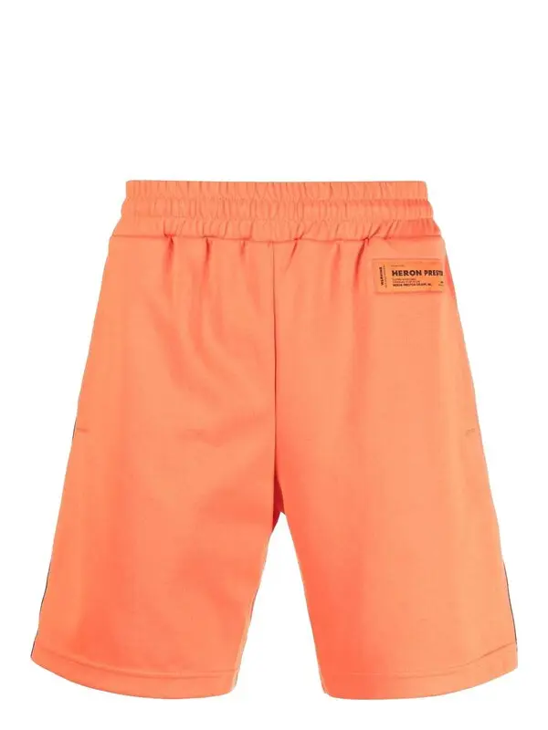 Heron Preston Logo Tape Track Shorts - Orange