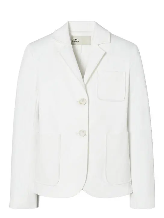Tory Burch Cotton Twill Jacket - White