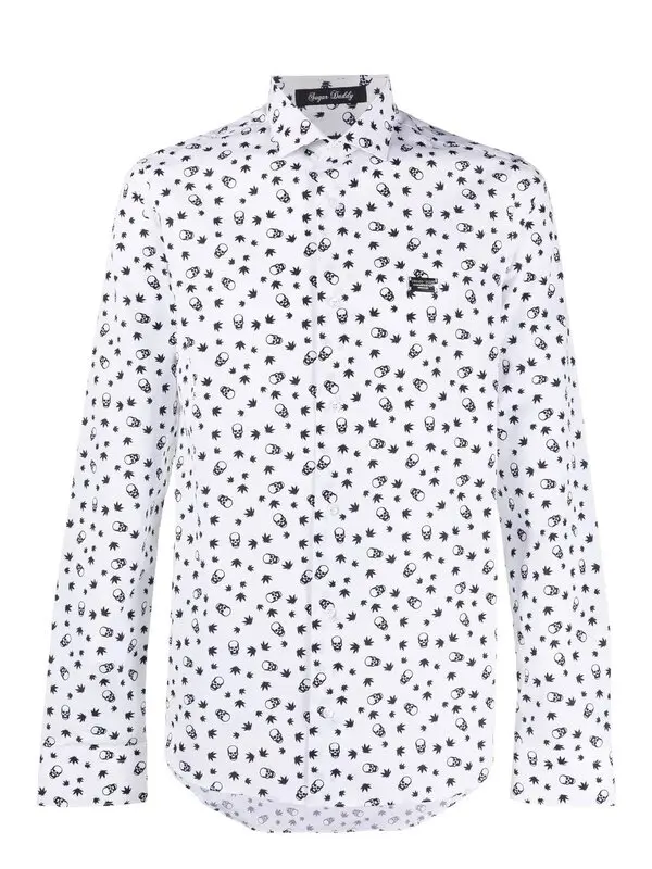 Philipp Plein All-over Skull-print Shirt - White