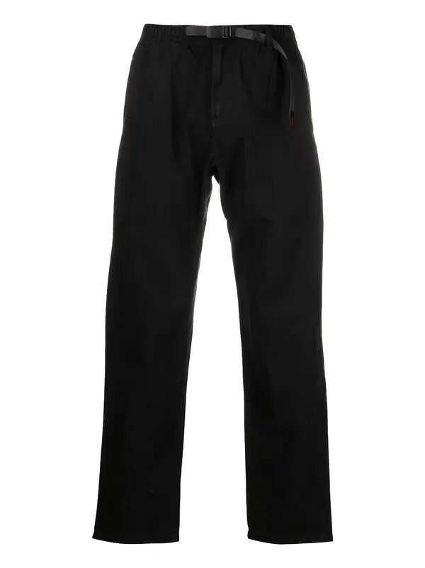 Gramicci Belted-waist Straight-leg Trousers - Black
