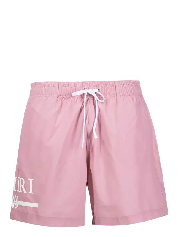 Amiri Logo-print Swim Shorts - Pink
