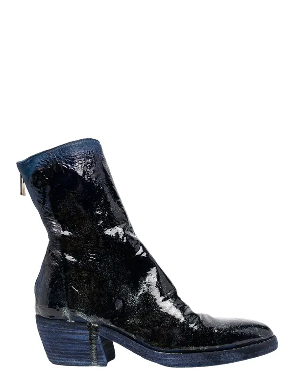 Guidi Painted Patent Leather Boots - Blue