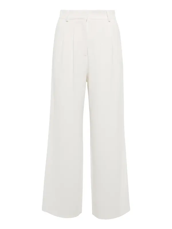 Etro Pleated High-rise Cropped Trousers - White