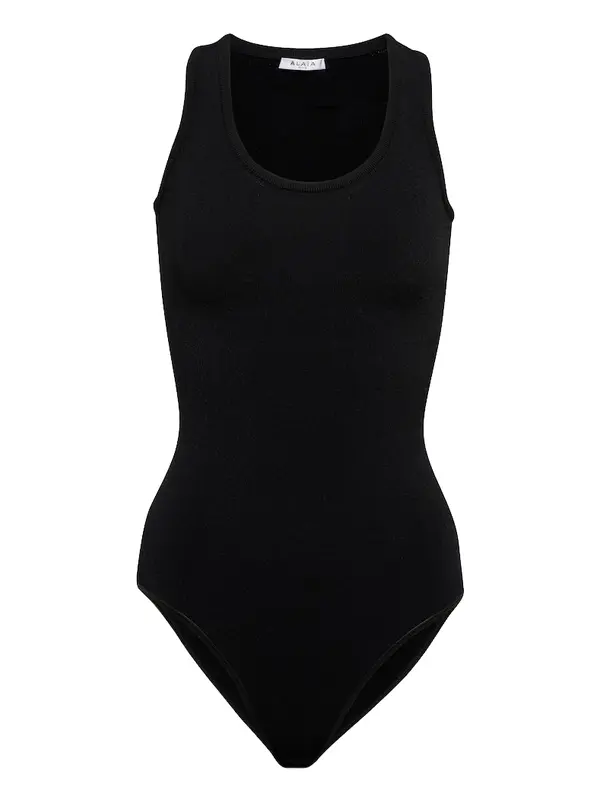 AZZEDINE ALAIA Alaïa Knit Bodysuit - Black