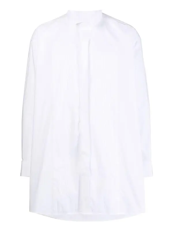 Raf Simons Logo-patch Button-up Shirt - White