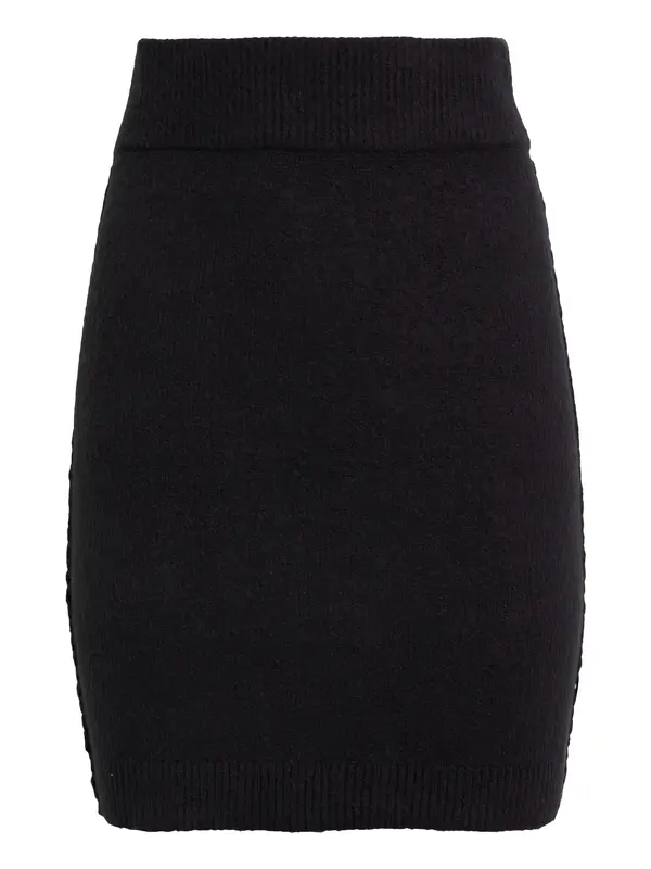 Helmut Lang Brushed Cotton-blend Mini Skirt - Black