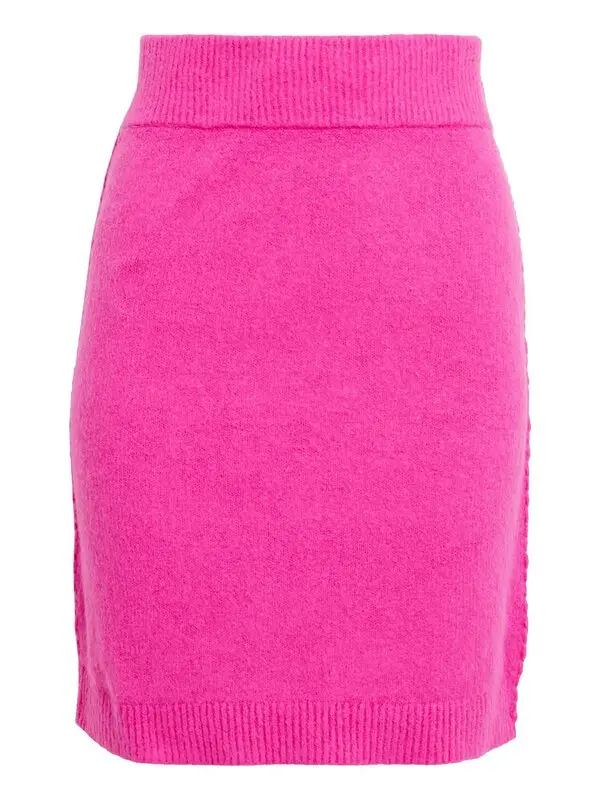 Helmut Lang Brushed Cotton-blend Mini Skirt - Bright Pink