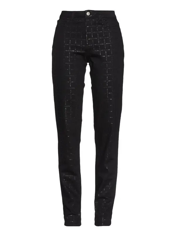 1017 Alyx 9sm Logo-print High-rise Straight-leg Jeans - Black