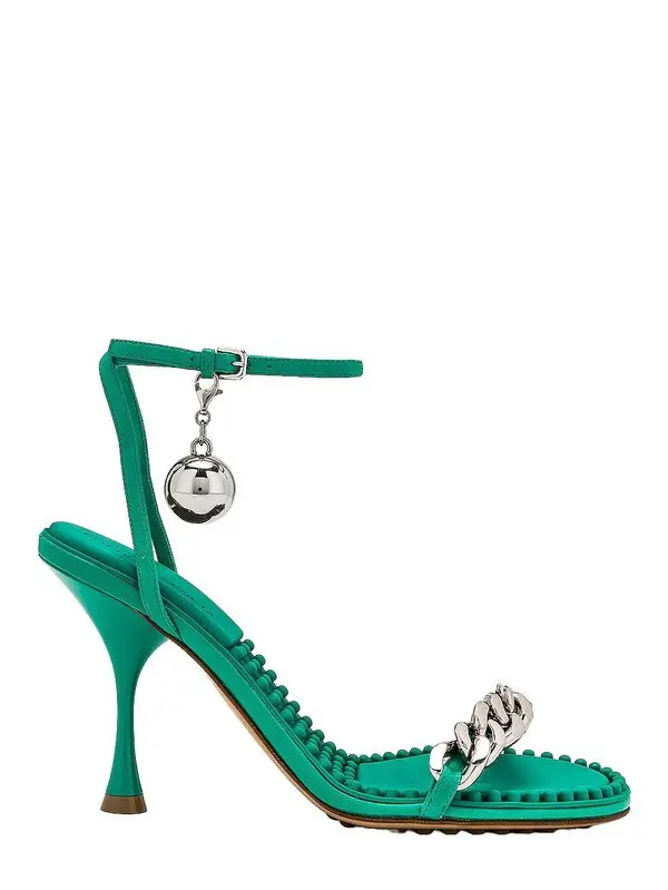 Bottega Veneta Dot Ankle Strap Sandals - Acid Turquoise