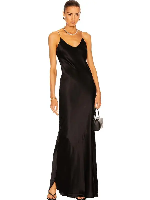 NILI LOTAN Cami Gown - Black