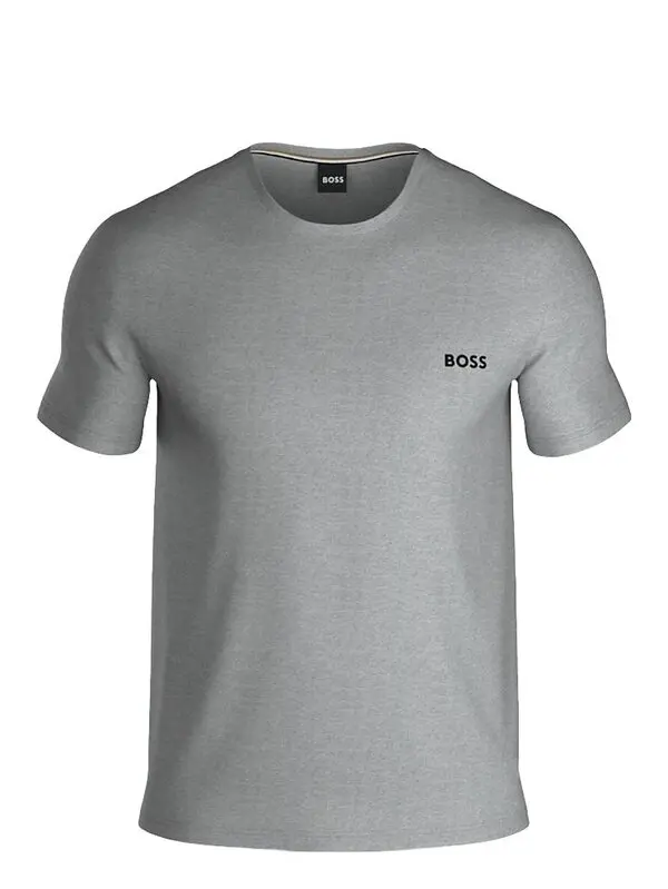 BOSS Mix & Match Cotton Blend Logo Graphic Tee - Medium Gray