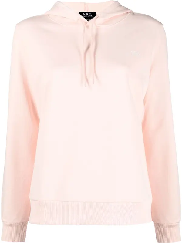 A.p.c. Embroidered Hoodie - Pink